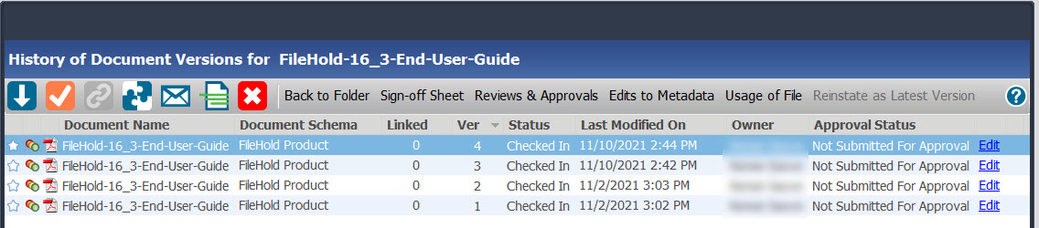 Version control and version history - DMS FileHold Systems Version control and version history - DMS FileHold Systems